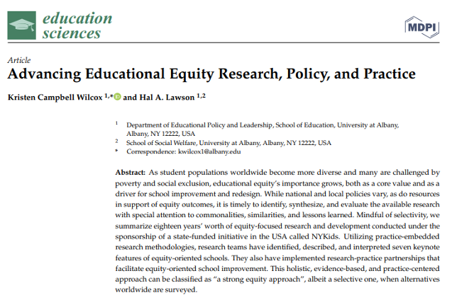Advancing Educational Equity Research, Policy, and Practice ...